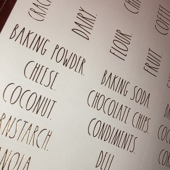 Rae Dunn | Storage & Organization | Rae Dunn Organizing Labels Gold ...